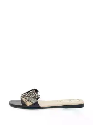 Fendi Bug Monster Embellished Slip-on Sandals