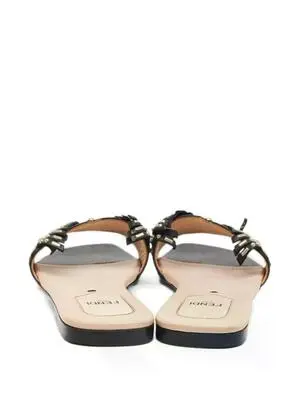 Fendi Bug Monster Embellished Slip-on Sandals