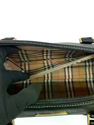 Burberry Calf Leather Handbag - Black