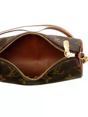 LOUIS VUITTON Monogram Canvas Papillon Pochette Handbag - Brown