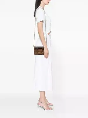 LOUIS VUITTON Monogram Reverse Dauphine Wallet On Chain Crossbody Bag - Brown