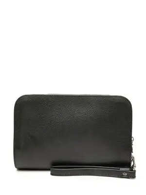 LOUIS VUITTON Taiga Leather Pochette Baikal Clutch Bag - Black