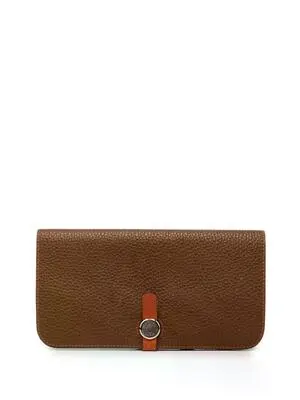 Hermès 2010 Togo Dogon Duo Wallet Gm Long Wallets - Brown