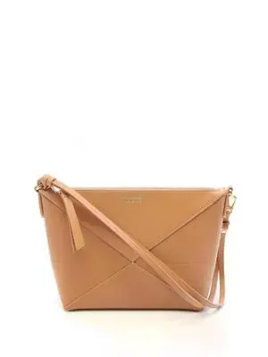 Loewe Shiny Nappa Leather Fold Pouch Shoulder Bag - Brown