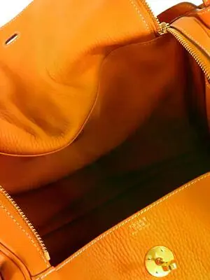 Hermès Clemence Leather Satchel - Orange