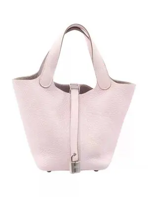 Hermès Clemence Picotin Lock 18 Handbag - Pink