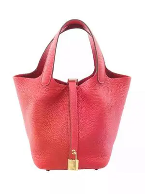 Hermès Clemence Picotin Lock 18 Handbag - Red