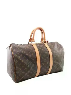LOUIS VUITTON Monogram Keepall 45 Travel Bag - Brown
