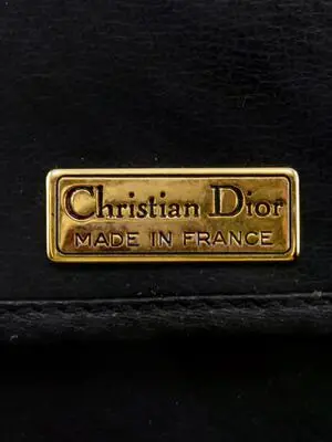 Dior Leather Flap Crossbody Bag - Black