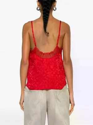 Zadig&Voltaire Leopard Jacquard Silk Blend Camisole