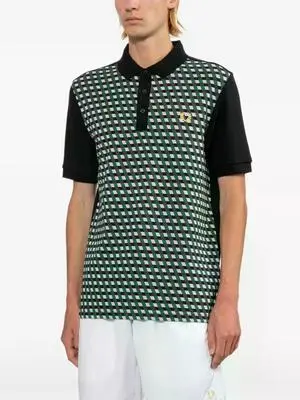 Fred Perry Geometric-print Polo Shirt