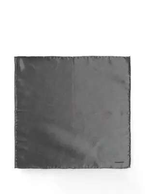 FERRAGAMO Silk Pocket Square - Grey