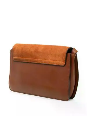 Chloé Faye Small Suede And Calfskin Crossbody Bag - Brown