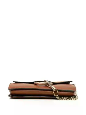 Chloé Faye Small Suede And Calfskin Crossbody Bag - Brown