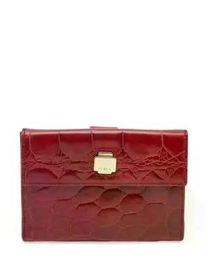 Furla Croc-embossed Leather Wallet