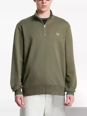 Fred Perry Half-zip Embroidered Logo Sweatshirt