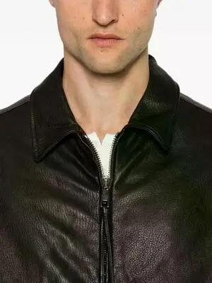GIORGIO BRATO Grained Leather Jacket