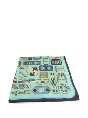 Hermès Carré En Boucles Scarf - Blue
