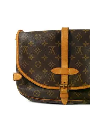 LOUIS VUITTON Monogram Saumur Shoulder Bag - Brown