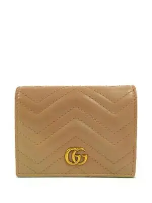 Gucci Gg Marmont Quilted Wallet - Neutrals