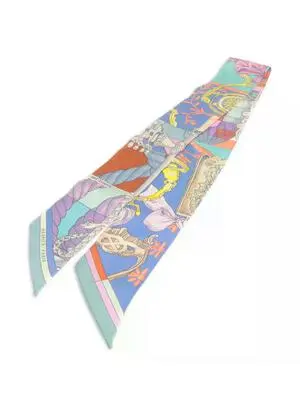 Hermès Twilly Printed Scarf - Blue