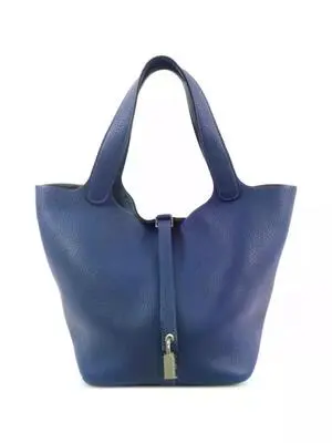 Hermès Picotin Leather Tote Bag - Blue