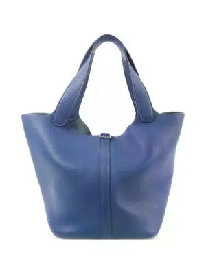 Hermès Picotin Leather Tote Bag - Blue