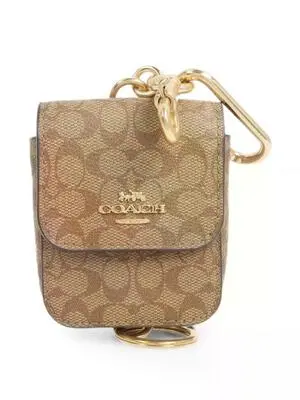 COACH VINTAGE Logo-plaque Bag Charm - Neutrals