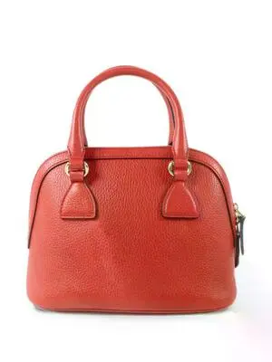 Gucci Gg Charm Leather Shoulder Bag - Red