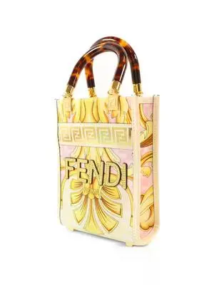 Fendi Sunshine Mini Leather Tote Bag