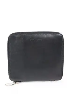 Saint Laurent Leather Zip-around Wallet - Black