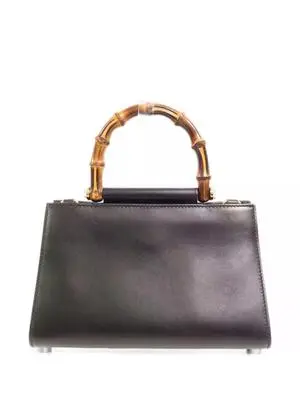 Gucci Bamboo Nymphaea Two-way Tote Bag - Black