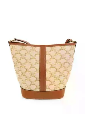 Celine Triomphe Canvas Bucket Bag - Neutrals
