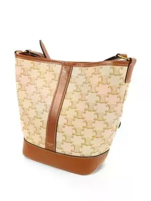 Celine Triomphe Canvas Bucket Bag - Neutrals