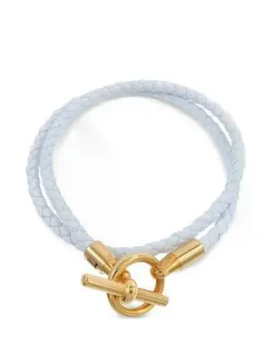 Hermès Glenan Double Tour Leather Bracelet - Gold
