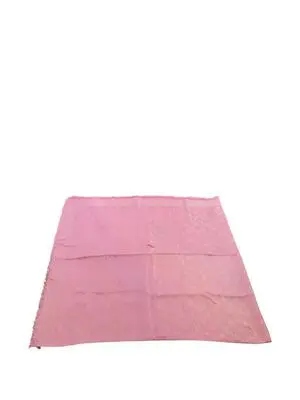 LOUIS VUITTON Monogram Frayed Scarf - Pink