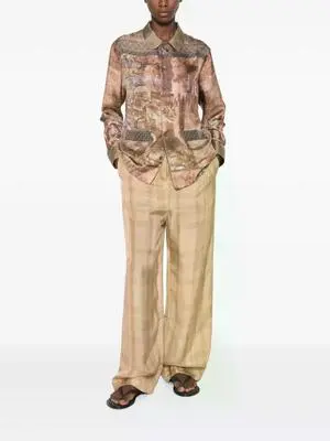 PIERRE-LOUIS MASCIA Graphic Print Silk Shirt