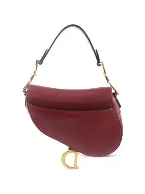 Dior Mini Saddle Calfskin Shoulder Bag - Red
