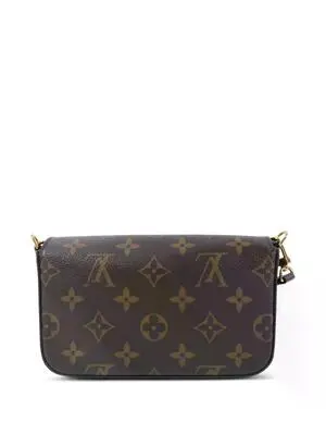 LOUIS VUITTON Monogram Felicie Strap & Go Shoulder Bag - Brown