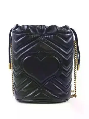 Gucci Marmont Leather Bucket Bag