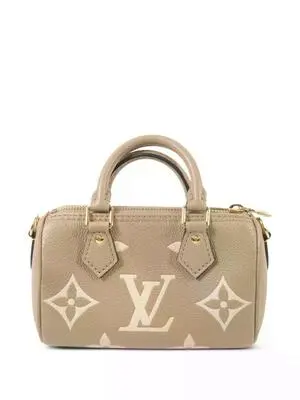 LOUIS VUITTON Nano Speedy Monogram Empreinte Tote Bag - Neutrals