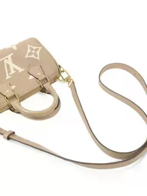 LOUIS VUITTON Nano Speedy Monogram Empreinte Tote Bag - Neutrals