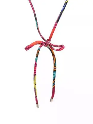 Hermès Silk Necklace With Palladium-plated Hardware
