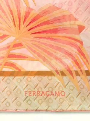 FERRAGAMO Gancini Palm-print Scarf