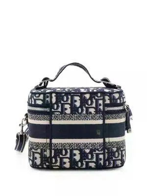 Dior Diortravel Convertible Vanity Case Oblique Canvas Pouch - Blue