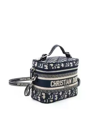 Dior Diortravel Convertible Vanity Case Oblique Canvas Pouch - Blue