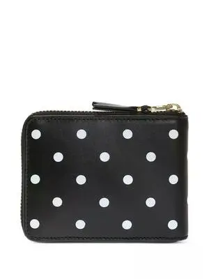 Comme Des Garçons Polka-dot Wallet - Black