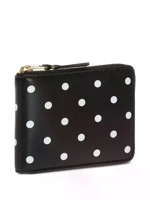 Comme Des Garçons Polka-dot Wallet - Black