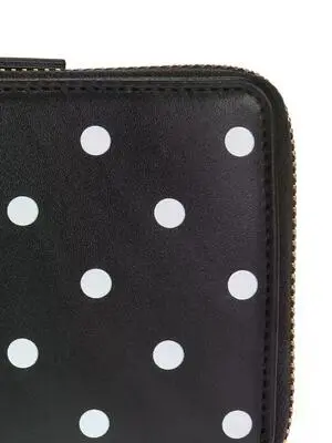 Comme Des Garçons Polka-dot Wallet - Black
