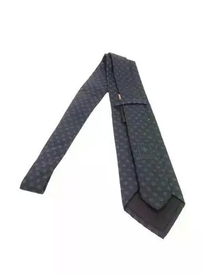 Gucci Patterned Silk Tie - Blue